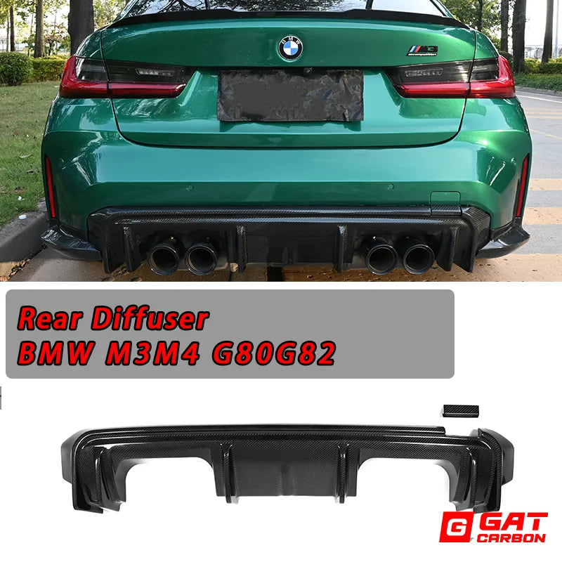Dry Carbon Fiber Rear Diffuser For BMW G80 M3 G82 M4 3D Style Carbon F ...