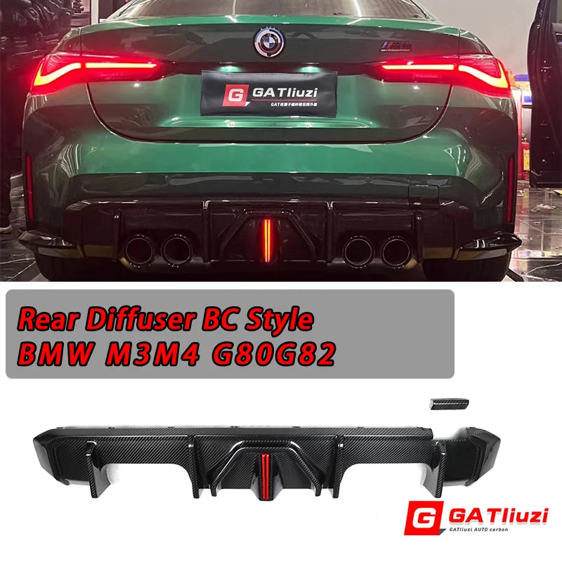 Dry Carbon Fiber G80 Rear Bumper Diffuser BC Style For BMW M3 G80 M4 G ...