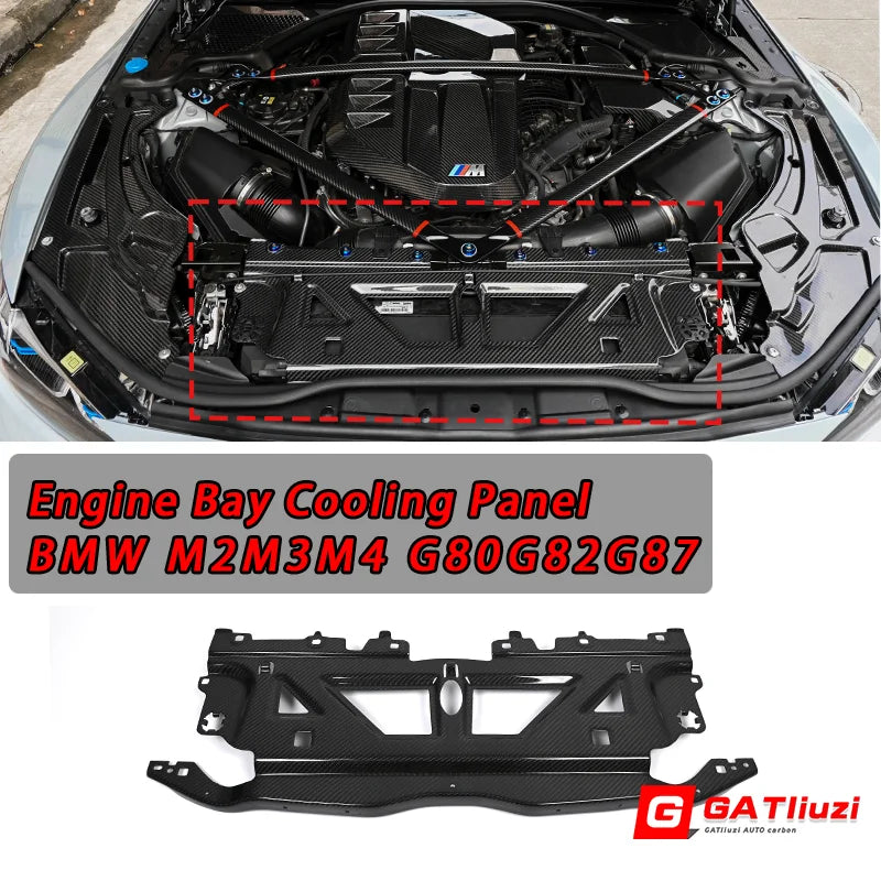 Dry Carbon Fiber Engine Bay Cooling Slam Panel For BMW M2 G87 M3 G80 M ...